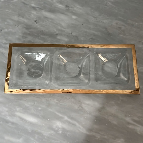 Annieglass | Dining | Annieglas 24k Gold Roman Antique 4x6 Three ...